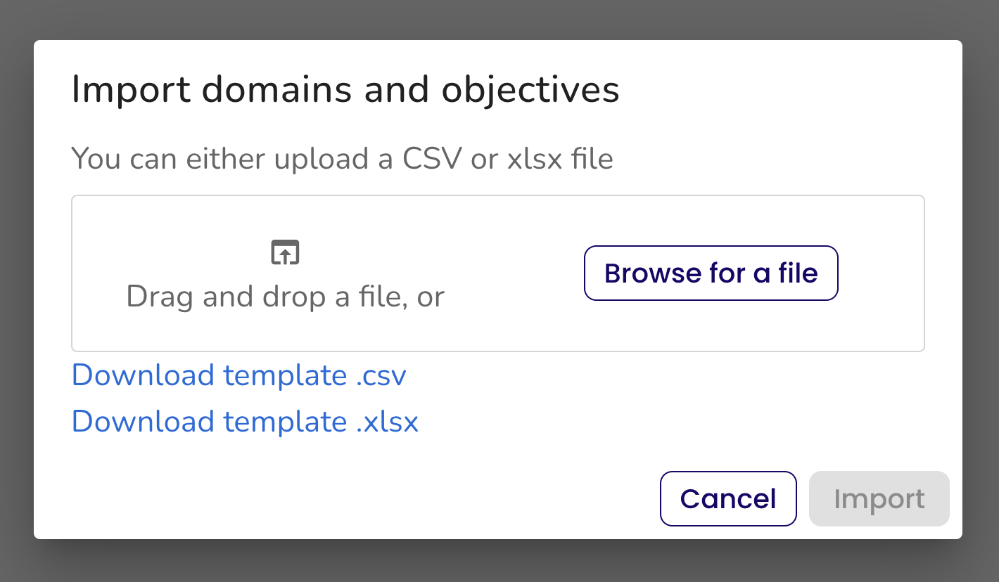 Manage domains and objectives – Ans
