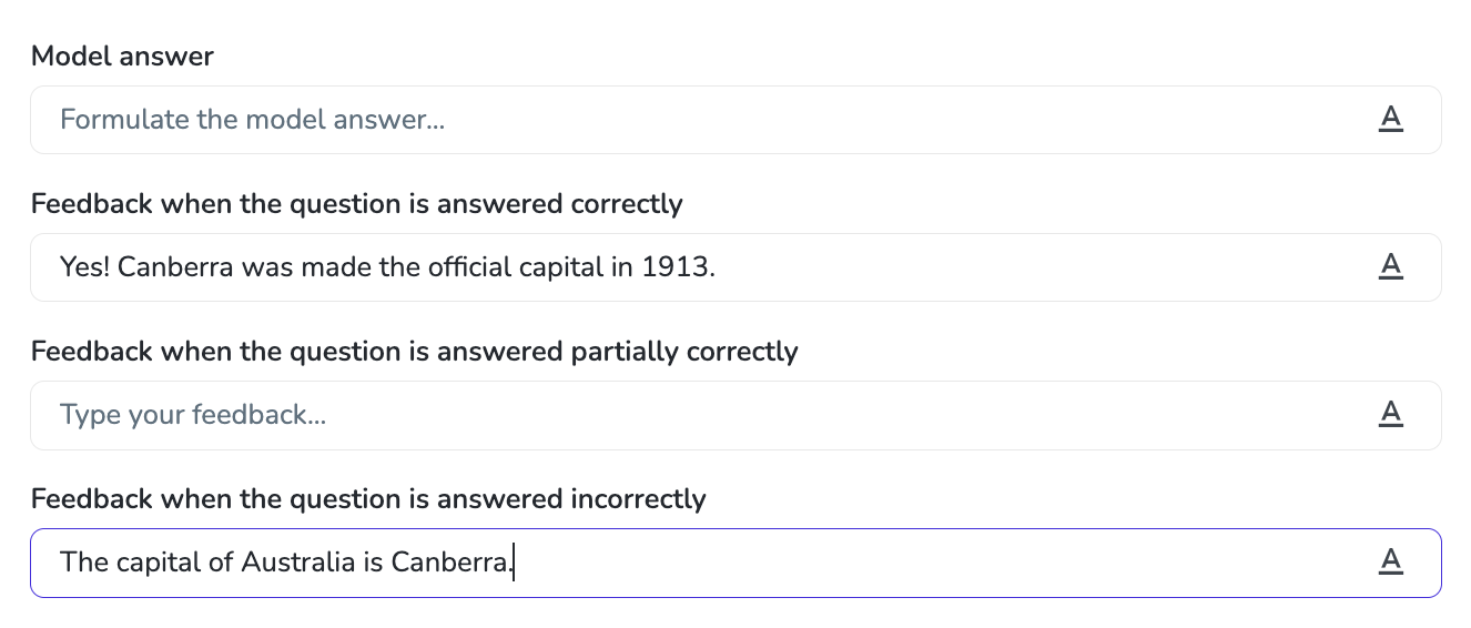 Provide feedback to participants – Ans